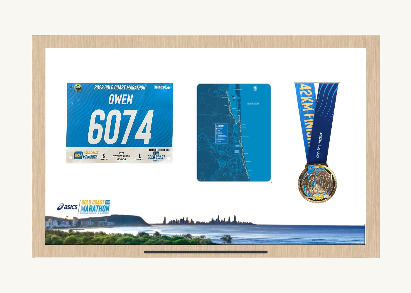 Gold Coast Marathon Display Frame – Marathon Display Frames